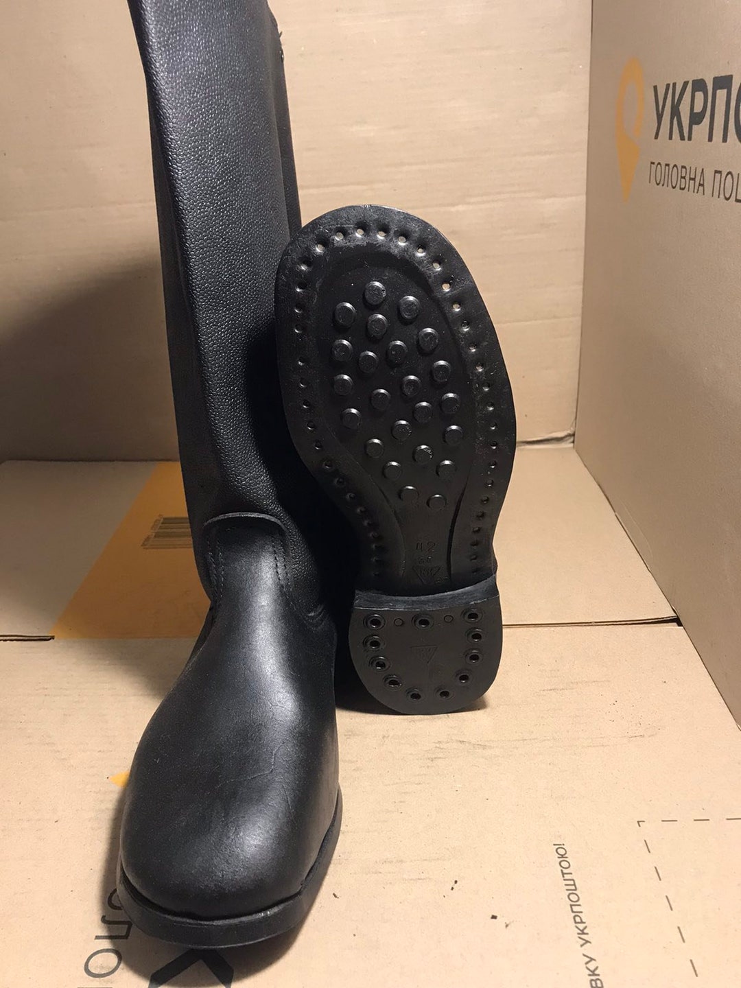 Vintage Soviet Military Boots size 42 With Bubble Soles. Red Army RKKA ...