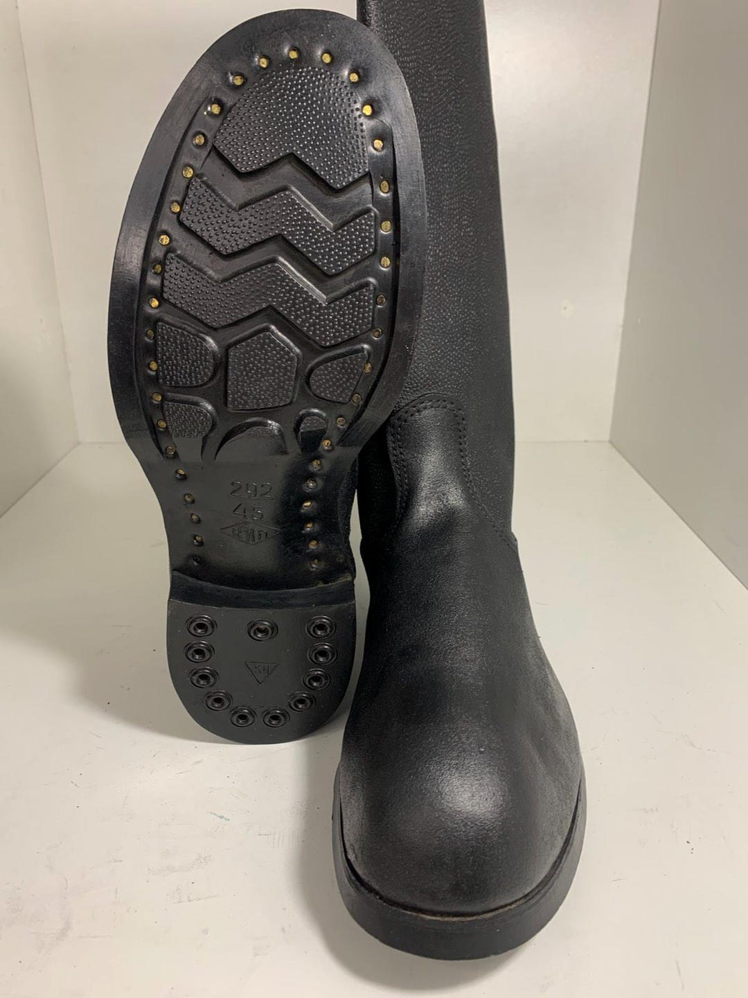 Soviet Vintage Russian Army Boots Kirza Kersey/leather Military Soldier ...