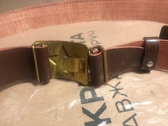 Soviet Russian soldier Belt Red Army Military - Gem