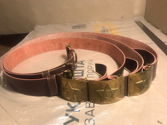 Soviet Russian soldier Belt Red Army Military - Gem