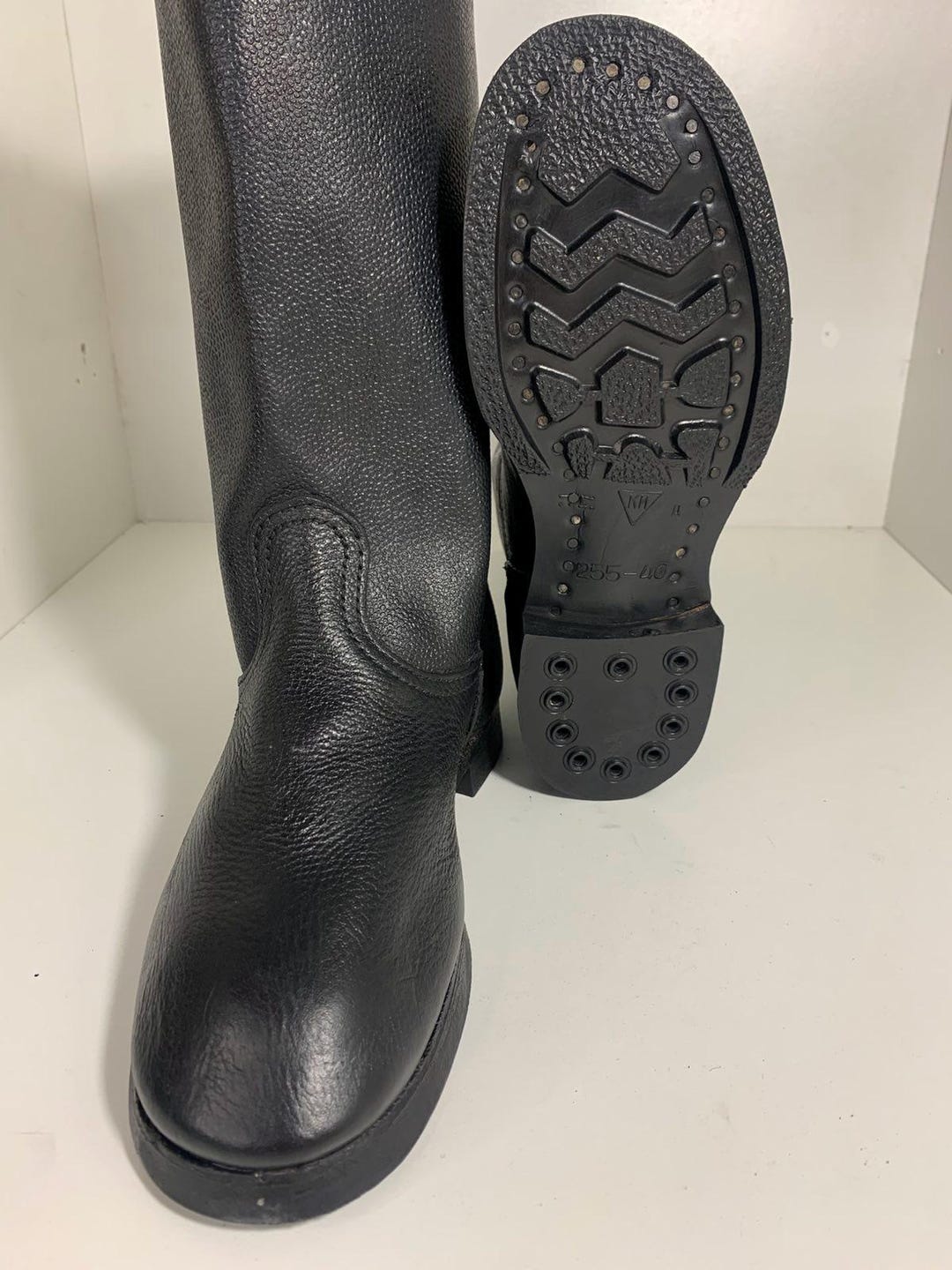Vintage Soviet Russian Boots Kirza Kersey/leather Military Soldier ...