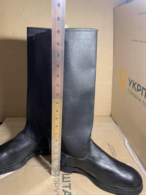 Soviet Russian Boots Classic Kirza Kersey/Leather Mil… - Gem