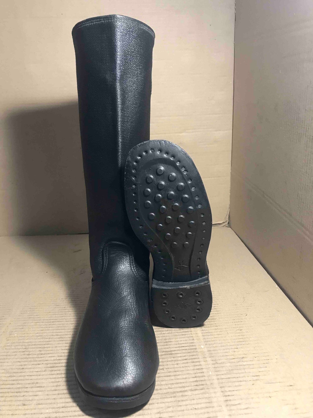 Unique Vintage Soviet Military Boots 41 With Bubble Soles. Red Army ...