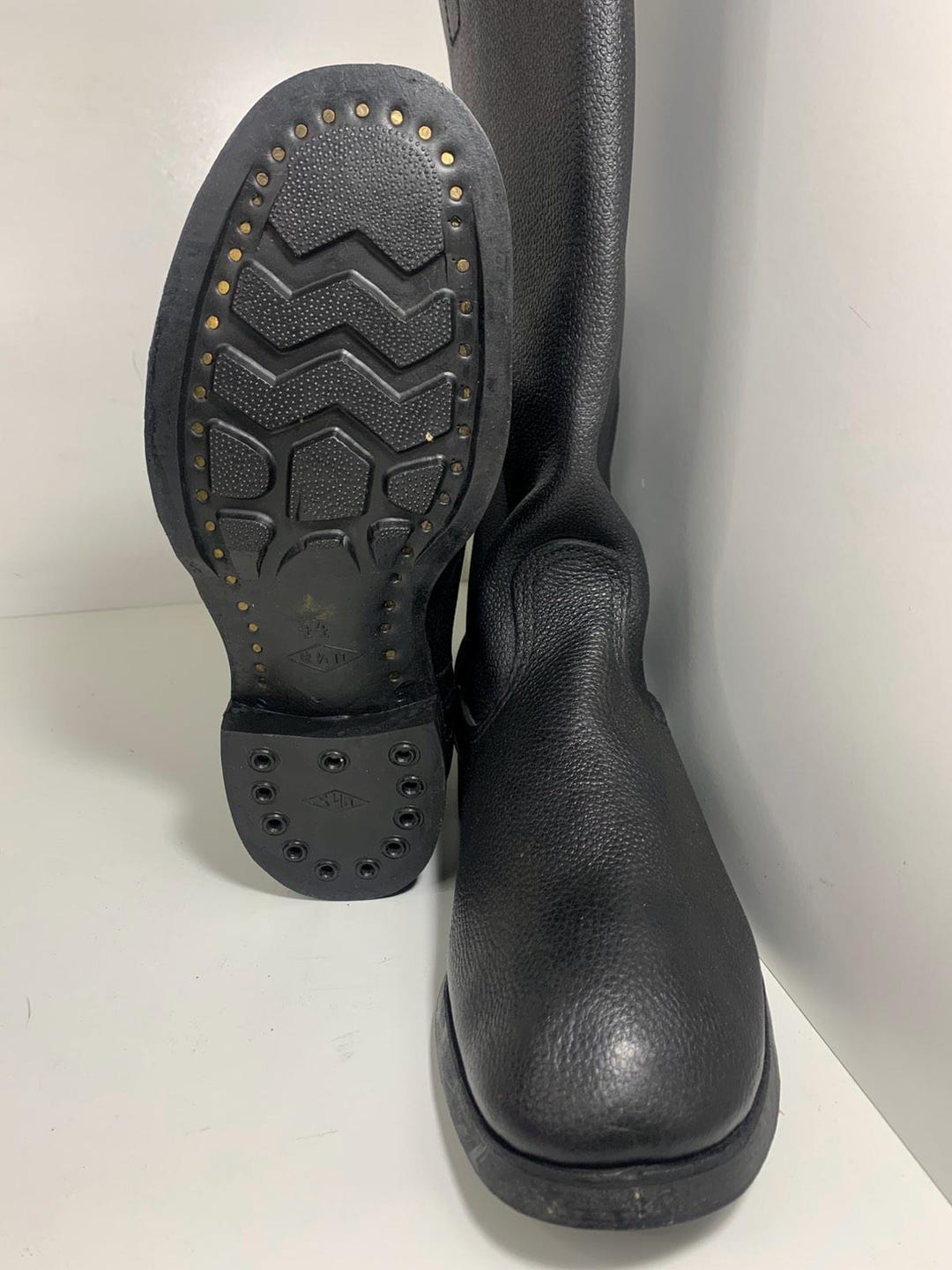 Soviet Russian Boots Classic Kirza Kersey/leather Military Soldier ...