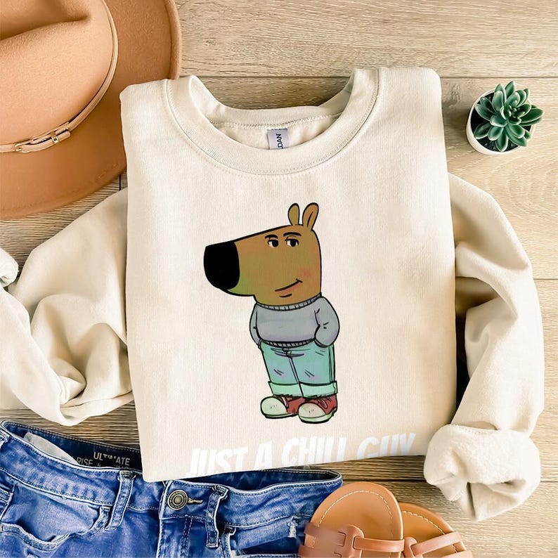 I'm Just A Chill Guy Png, Tiktok Meme Png, Viral Dog Cartoon Png, Chill ...