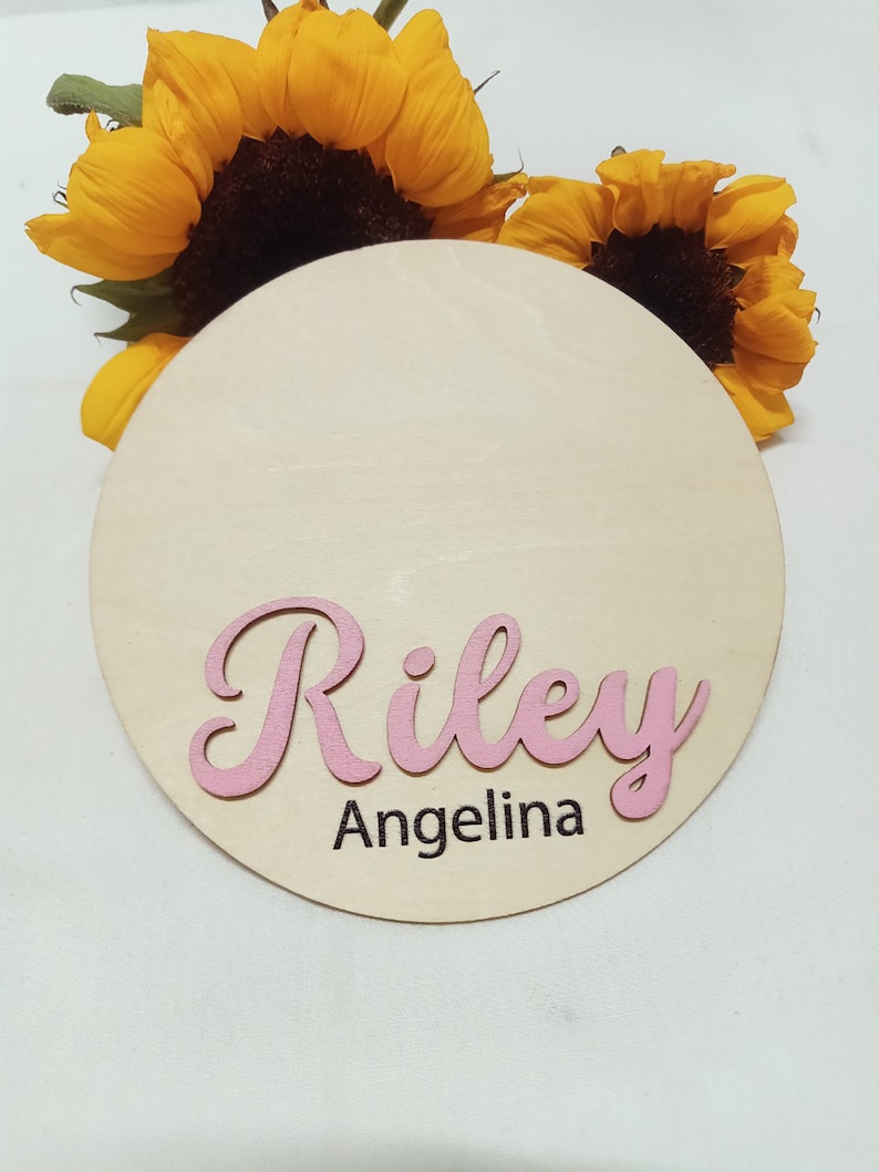 Baby Announcement Sign With Birth Stats, Baby Name Reveal, Footprint ...