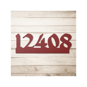 Metal Address Sign Mid Century Metal House Number Sign Modern Sign ...