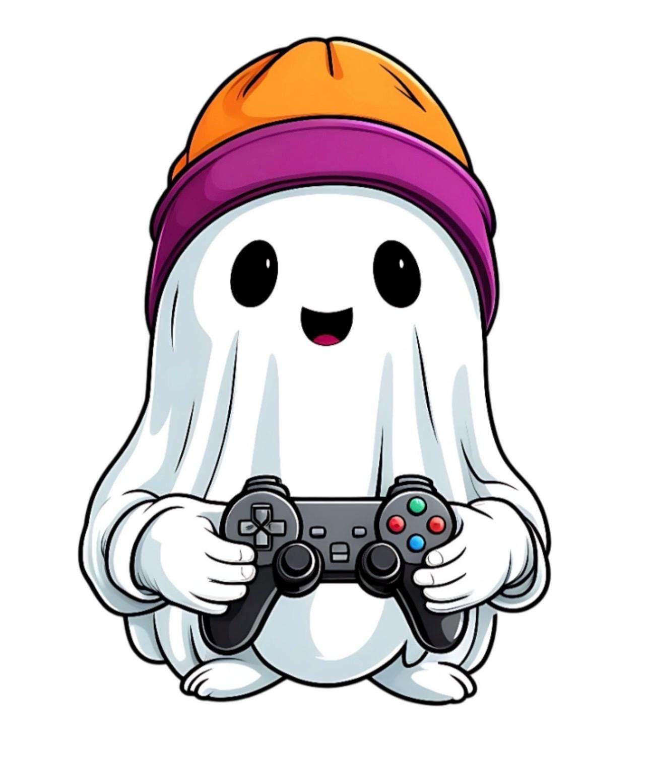 Adorable Gamer Ghost PNG Halloween Here for the Boos Sticker Mug - Etsy UK