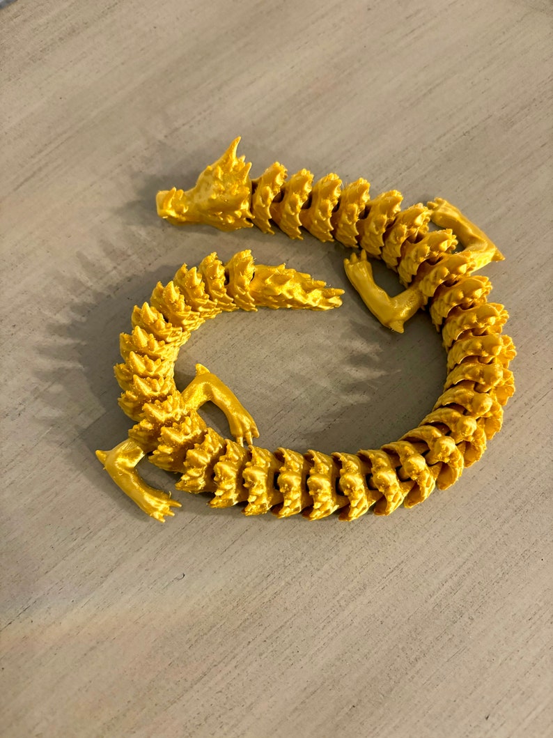 3D Printed Articulating Dragon - Etsy