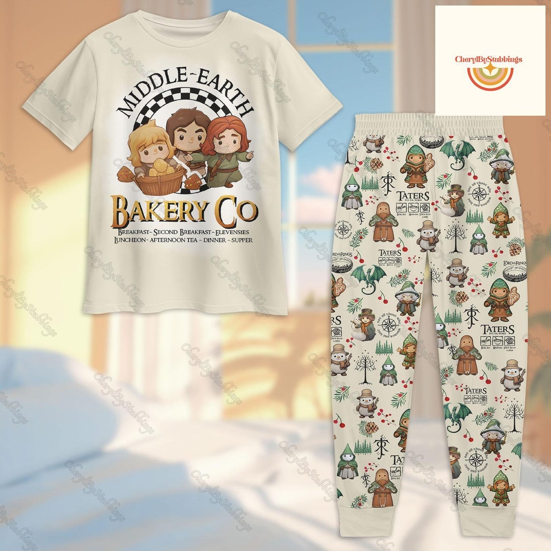 Middle Earth Bakery Co Lord of the Rings T-shirt and Pants, Cutter ...
