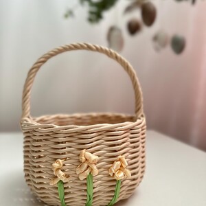 Handwoven Wicker Easter Basket: Rustic Farmhouse Spring Decor - Etsy
