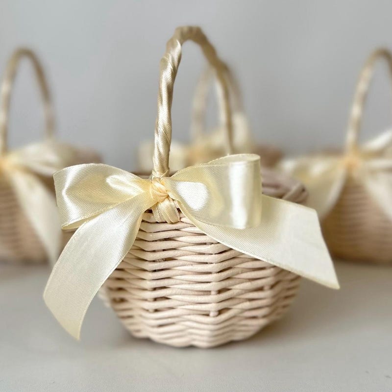 Small Red Wicker Basket - Etsy