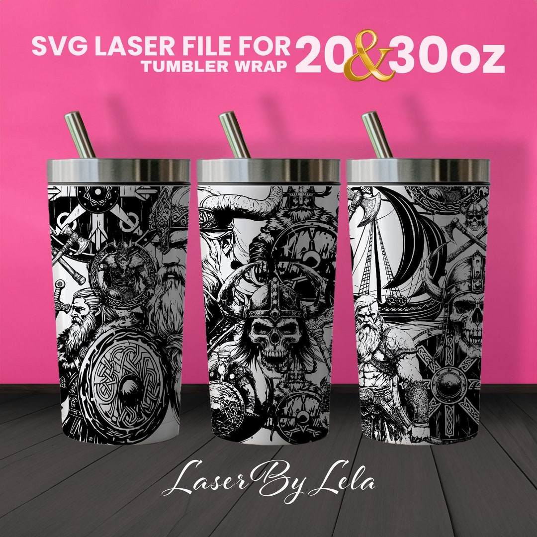 Viking Laser Engraved Full Wrap Design for 30 and 20 Tumbler, Viking ...