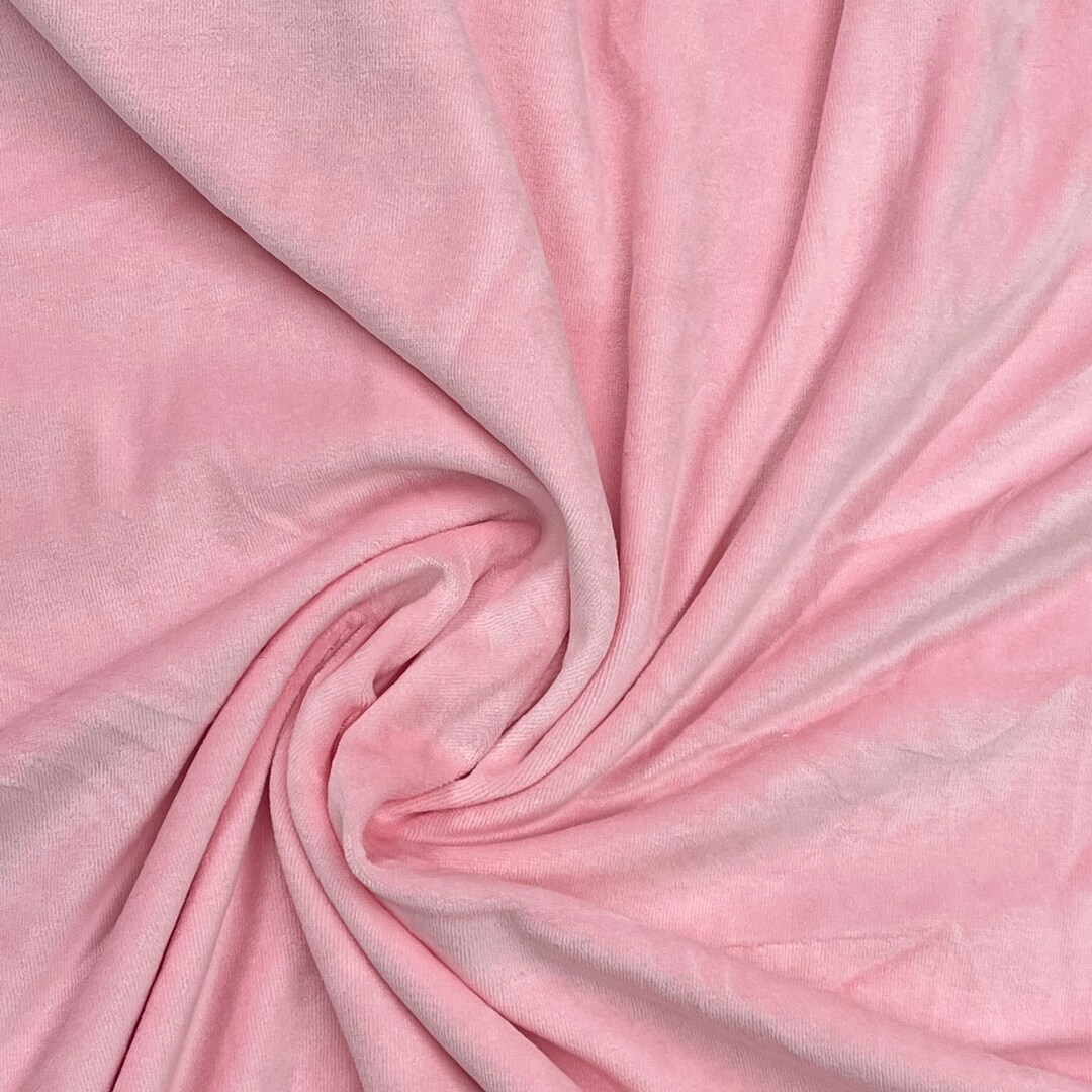 Pink Cotton Velour Fabric - Etsy