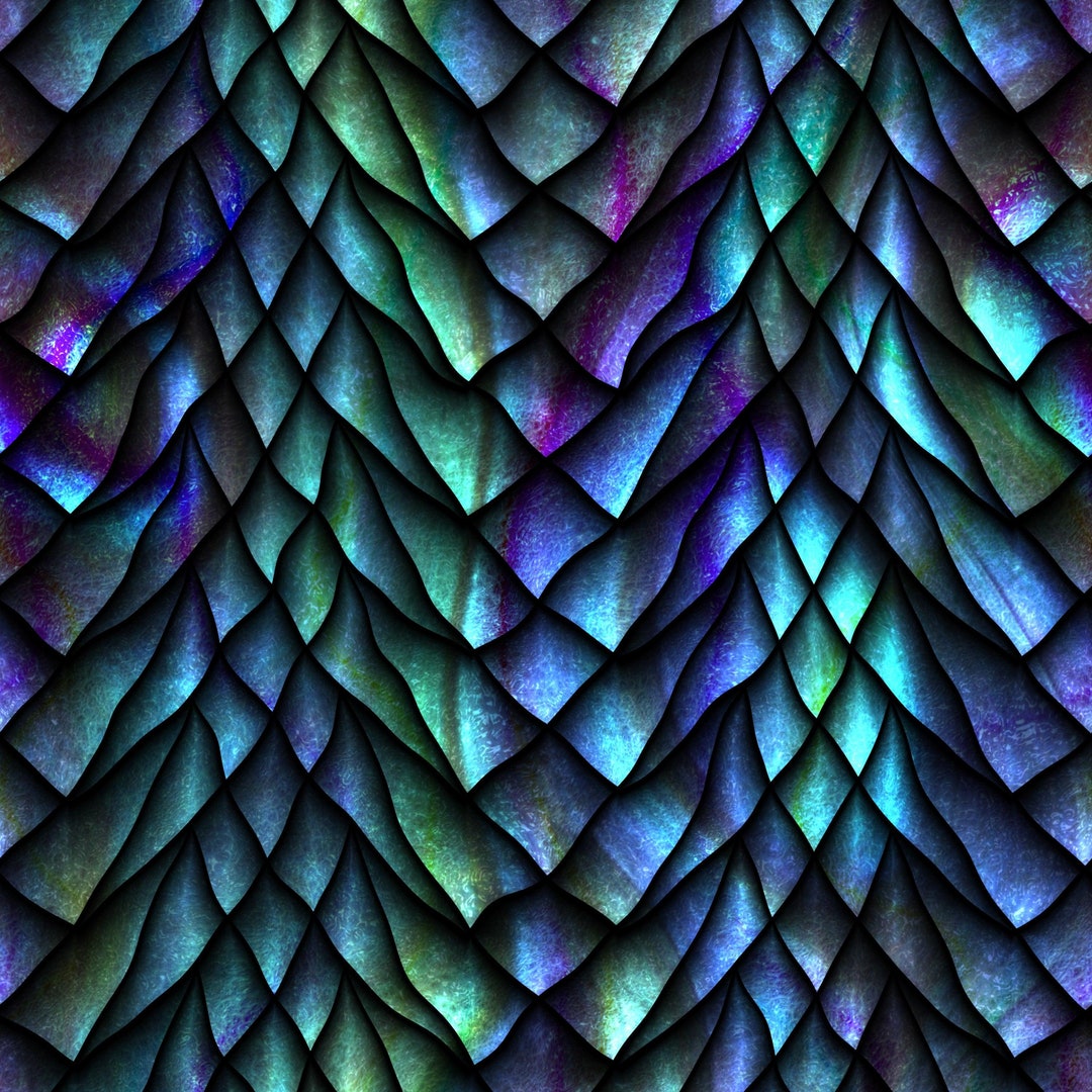 Purple and Blue Dragon Scales 1 Mil PUL Fabric - Made in the USA - Etsy