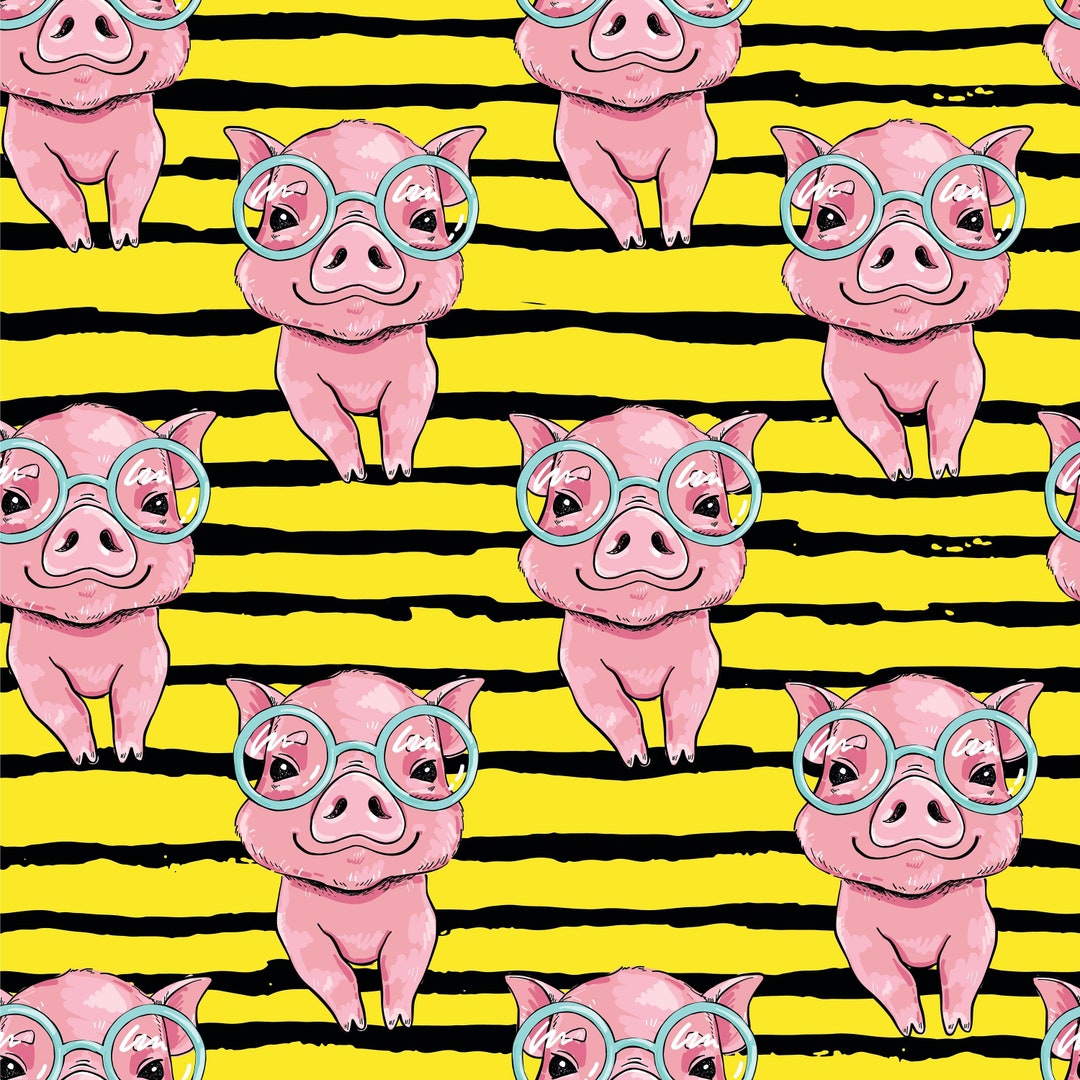 Pigs in Glasses 1 Mil PUL Fabric - Made in the USA - Etsy