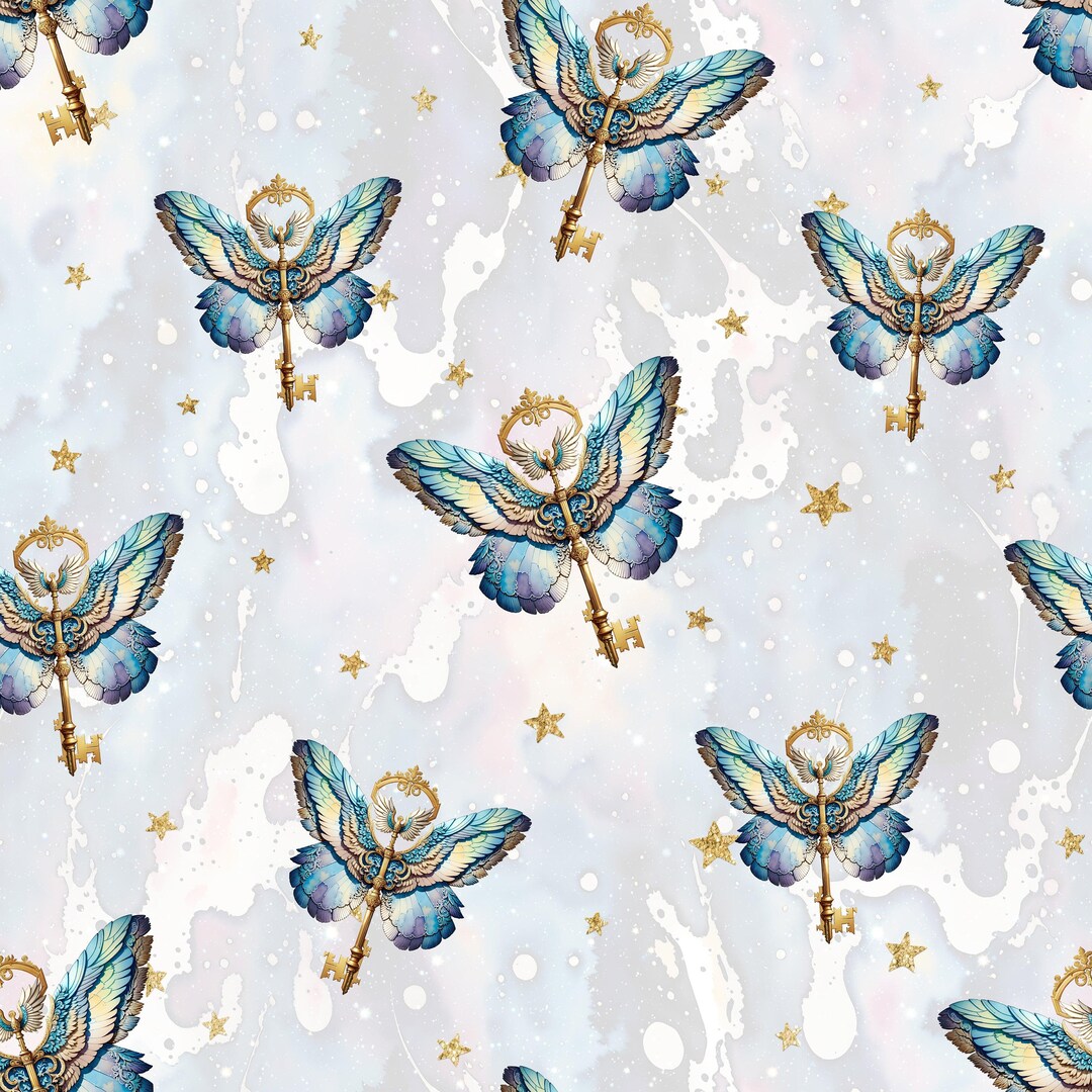 Wizard Pixie Keys on Bamboo/spandex Jersey Fabric - Etsy