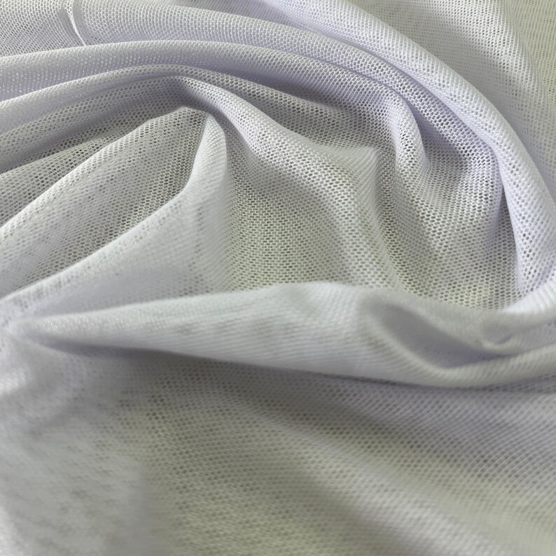 White Nylon Stretch Mesh Fabric - Etsy