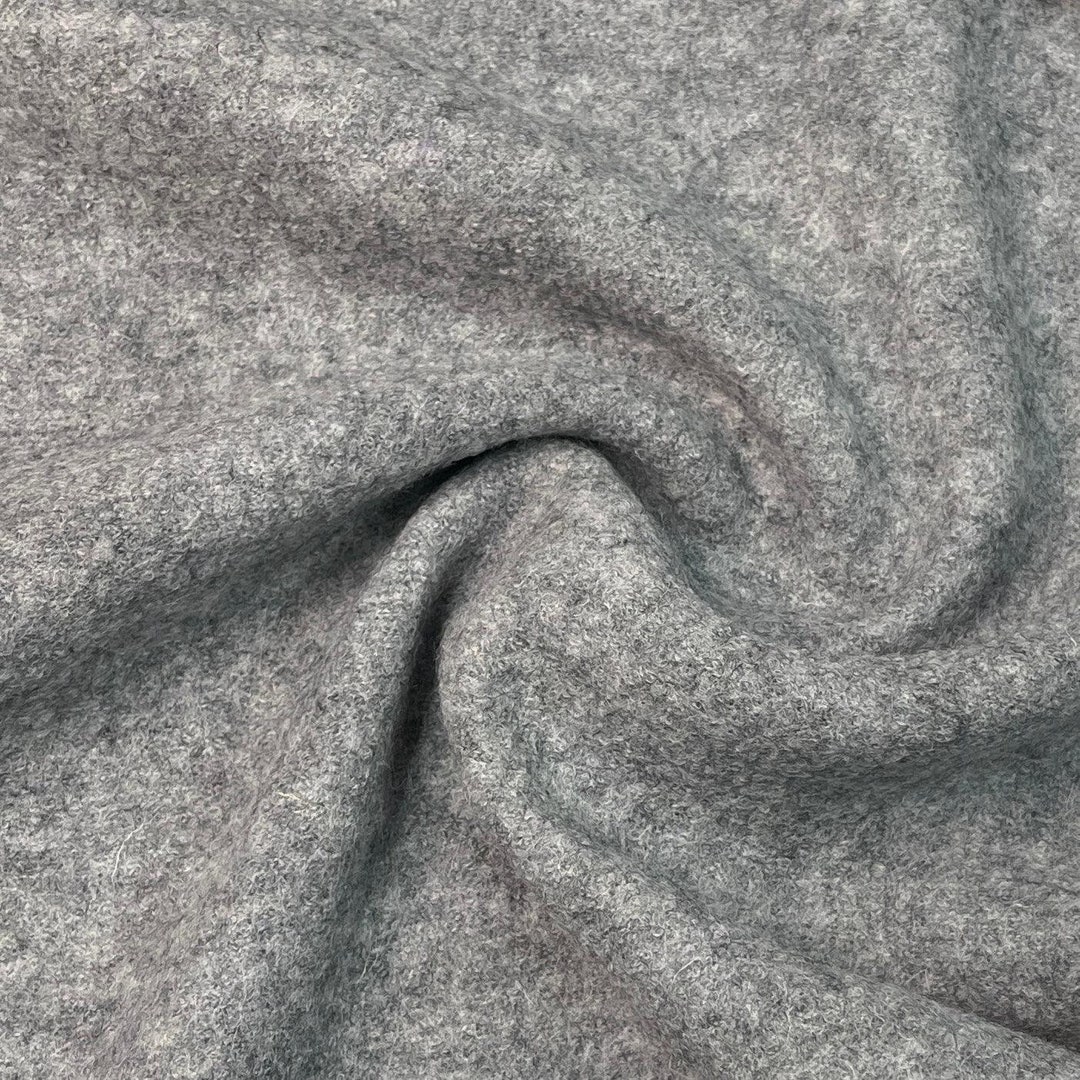 Gray Heather Boiled Wool Fabric by Telio - Etsy
