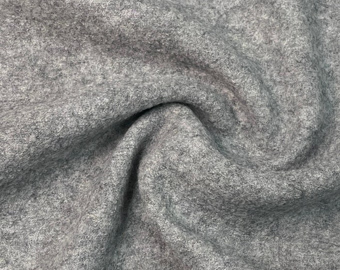 Gray Heather Boiled Wool Fabric by Telio - Etsy
