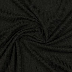 Black Merino Wool Blend Jersey Fabric - Etsy