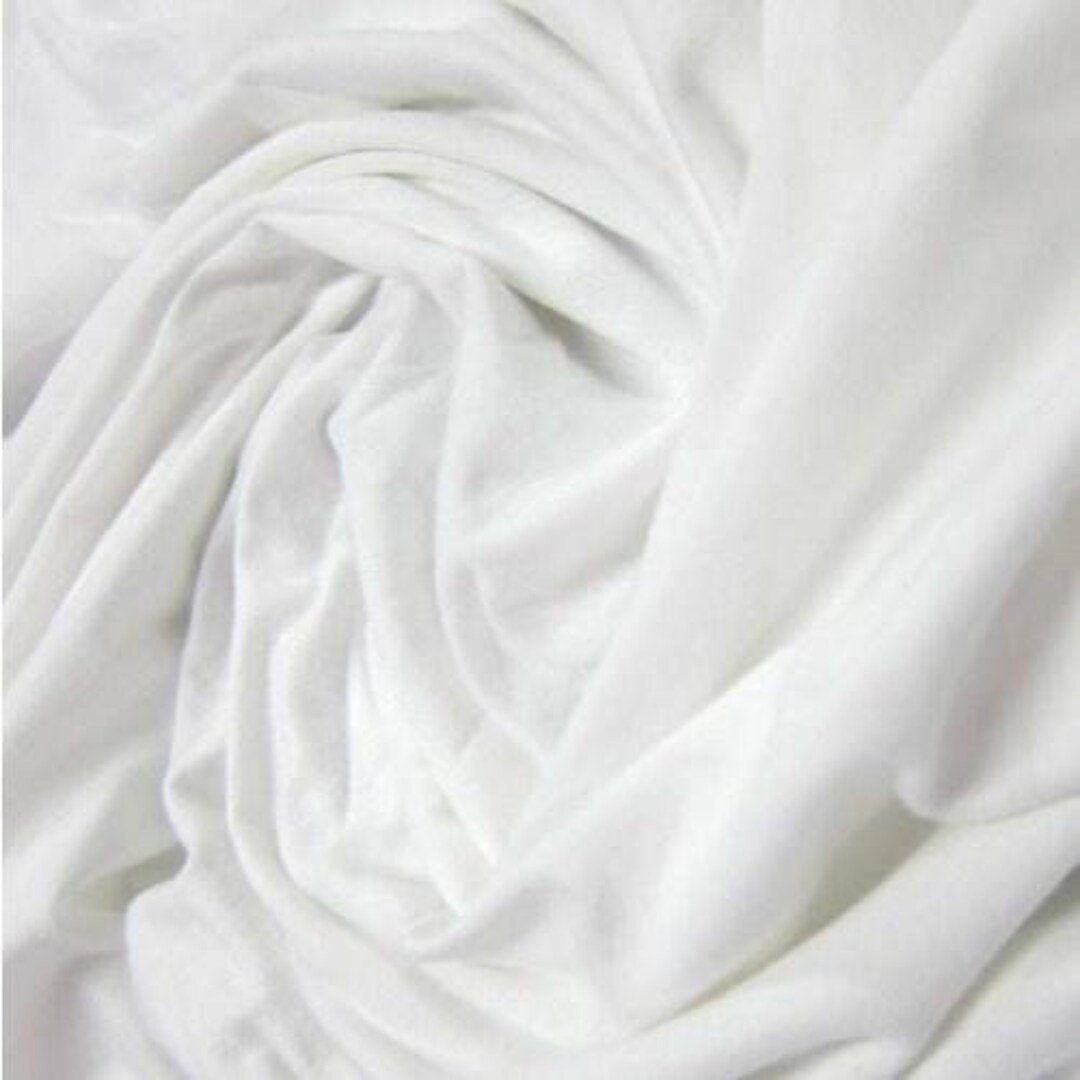 Off-white Organic Cotton Interlock Fabric - Etsy
