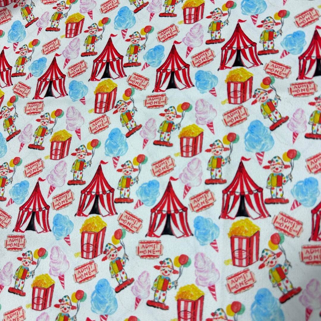 Red and White Circus 1 Mil PUL Fabric - Made in the USA - Etsy