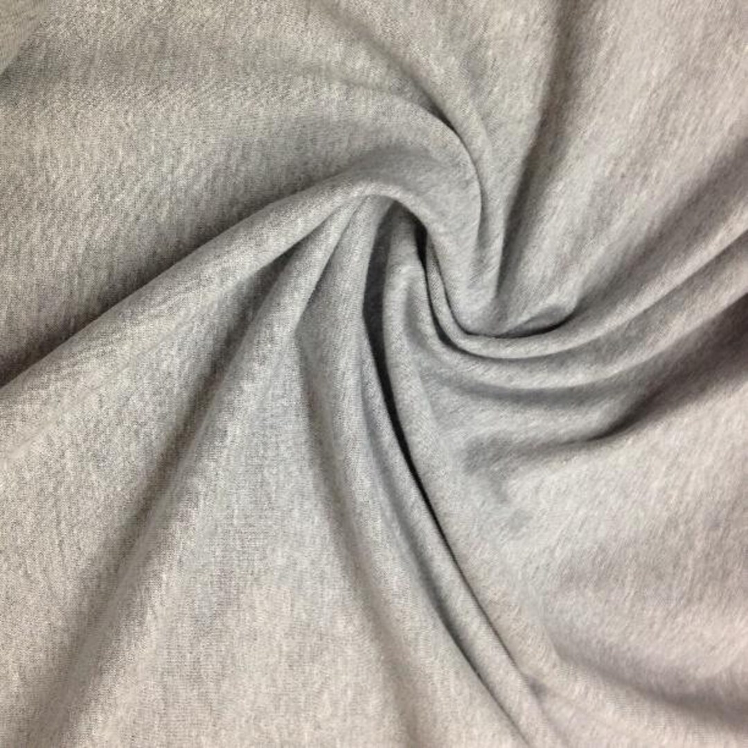 Gray Heather Bamboo/merino Wool Stretch Fleece Fabric - Etsy