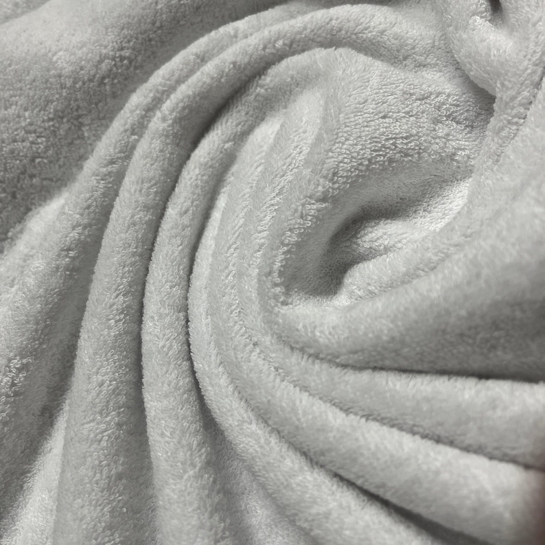 White Cotton Baby Loop Terry Fabric - Etsy