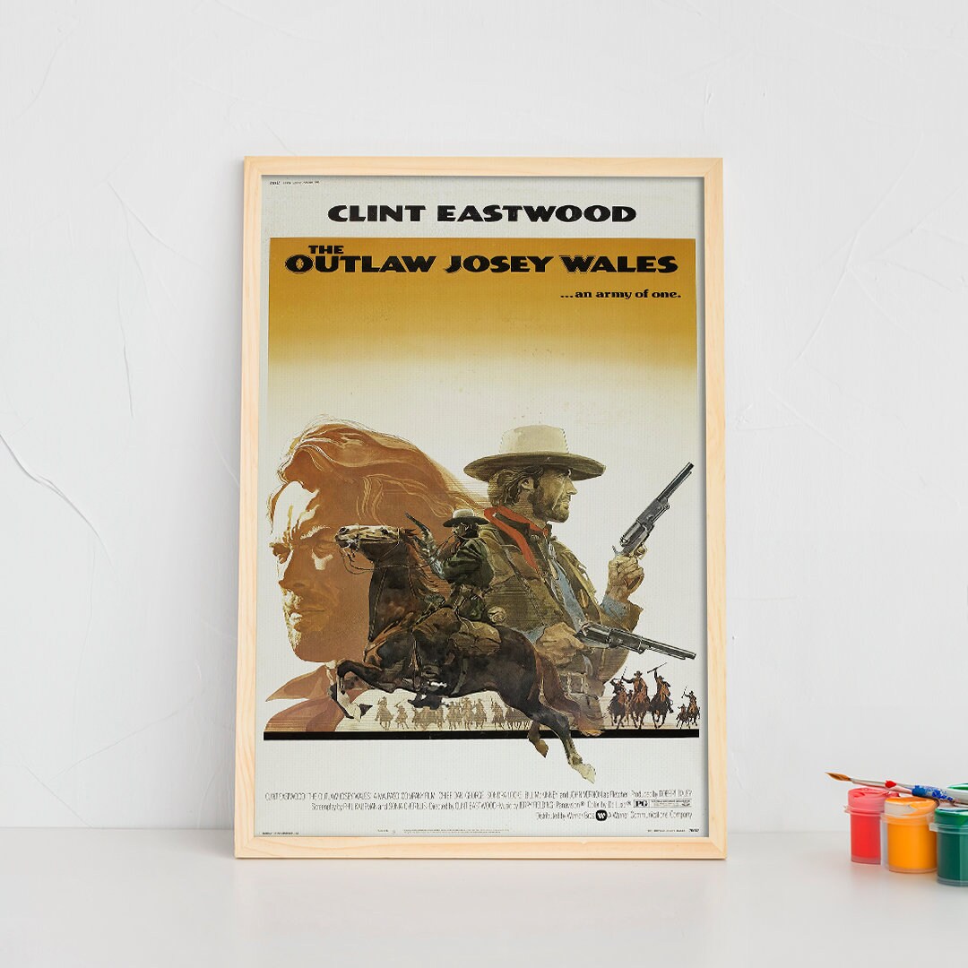 The Outlaw Josey Wales 1976 Movie Poster, High Quality Canvas Poster ...
