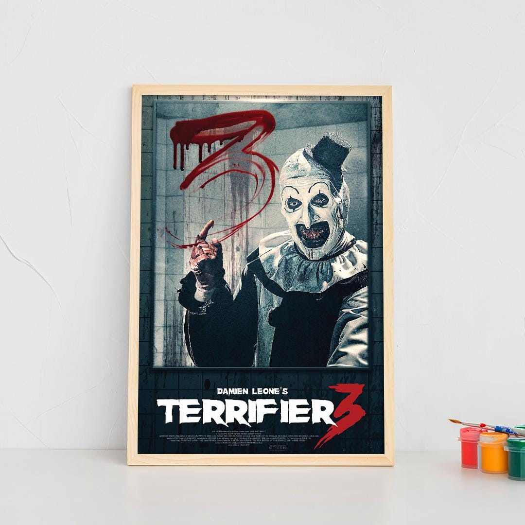 Terrifier 3 2024 Movie Poster, High Quality Canvas Poster, Poster Gifts ...