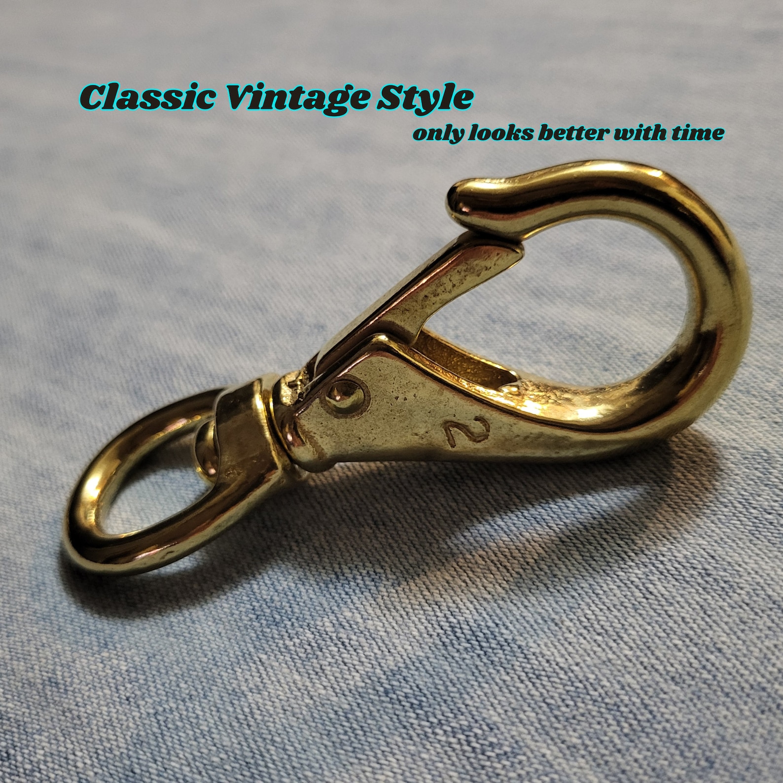 Solid Brass Swivel Snap Hook With Oval Eyelet. Wide Mouth Clasp - Etsy