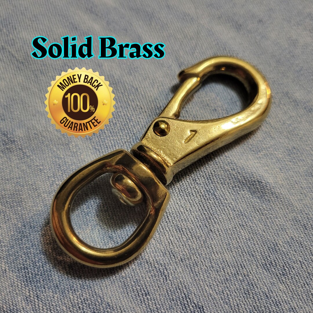 Brass Swivel Snap Hook With 5/8" Oval Eyelet. #1 - Etsy UK