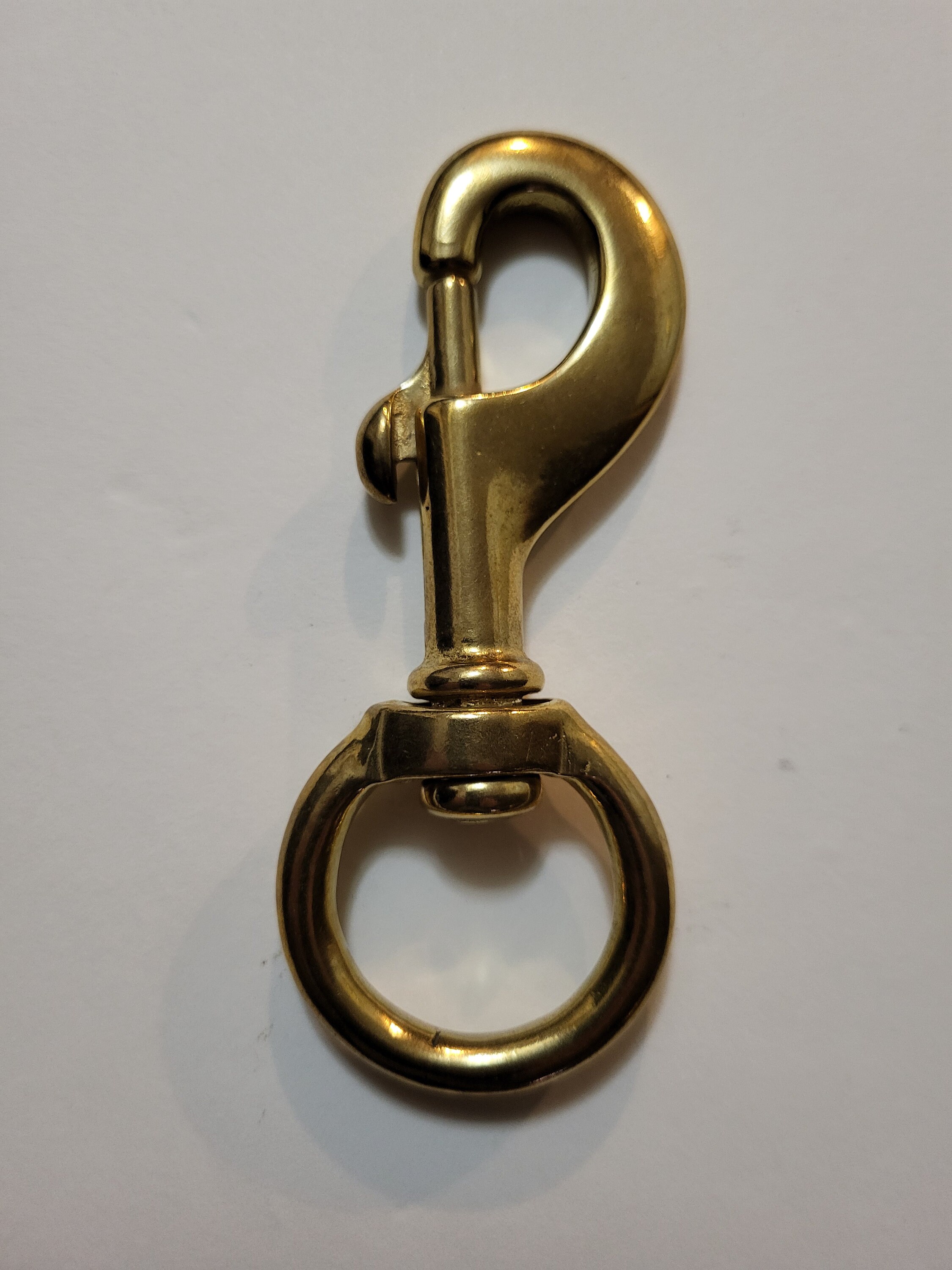 10 Count 4 5/8" Marine Grade Solid Brass Snap Hook With 1 1/4" Round ...