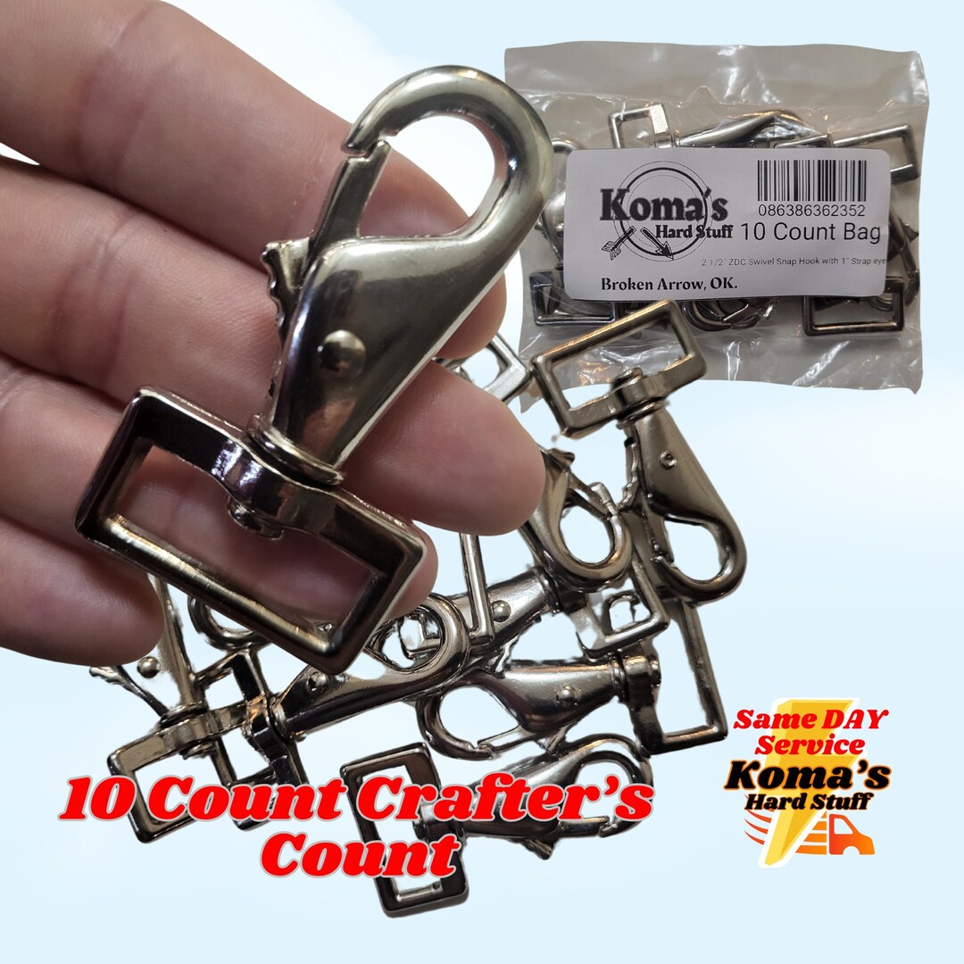 Chrome Snap Hook: 2 1/2" Swivel Clasp With 1" Strap Eye - Etsy