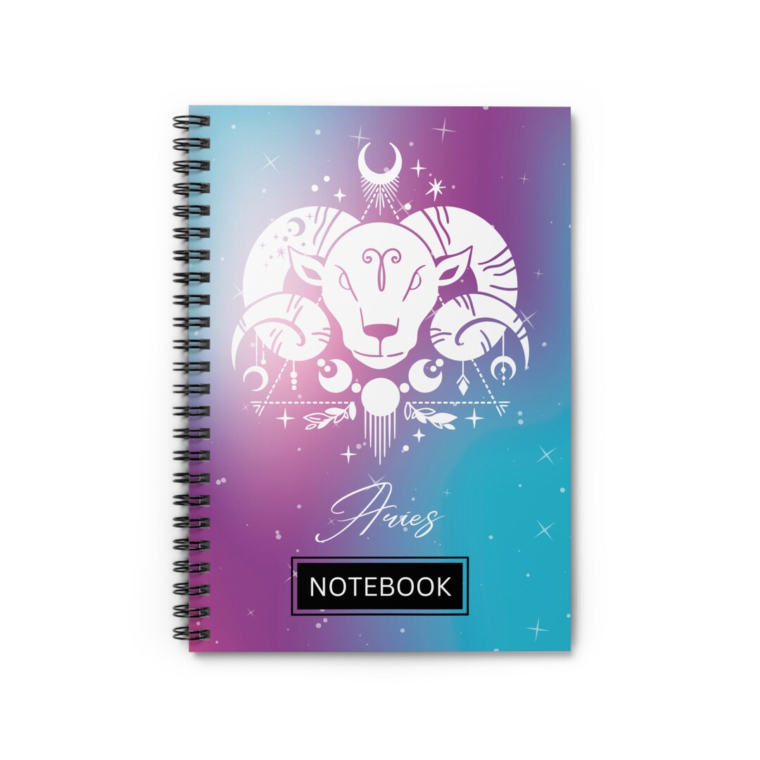 Aries Starsign Bestselling Spiral Notebook Ruled Line - Etsy