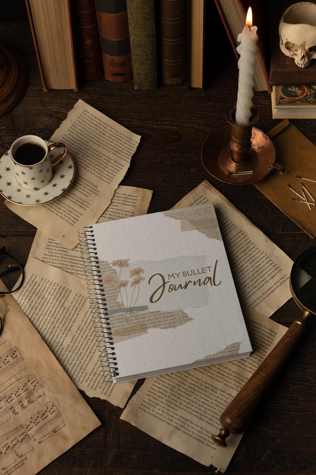 Bullet Newspaper Spiral Bound Journal, Lined Notepad for Writing, Daily ...