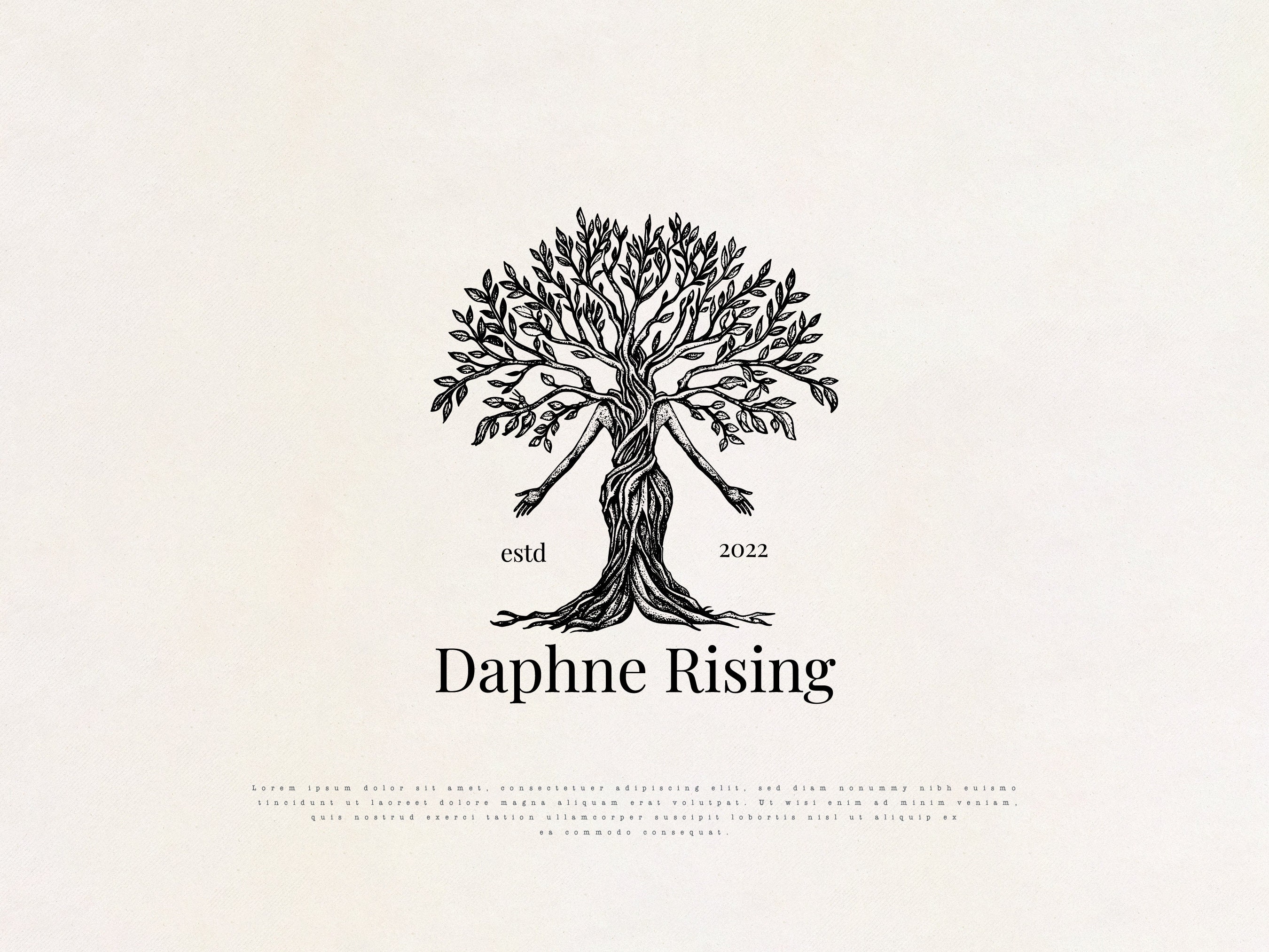 Tree of Life Logo, Vintage Family Tree Logo, Rustic Logo, Wellness Logo ...