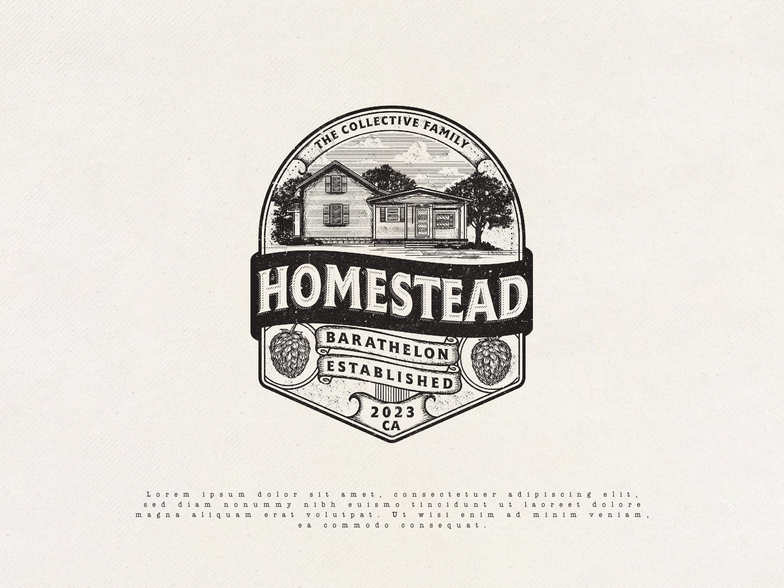 Custom Homestead Logo Design, Home Logo, House Logo, Family Homestead ...