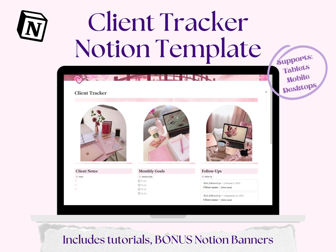 Client Tracker and Management | Notion Template for Virtual Assistant ...
