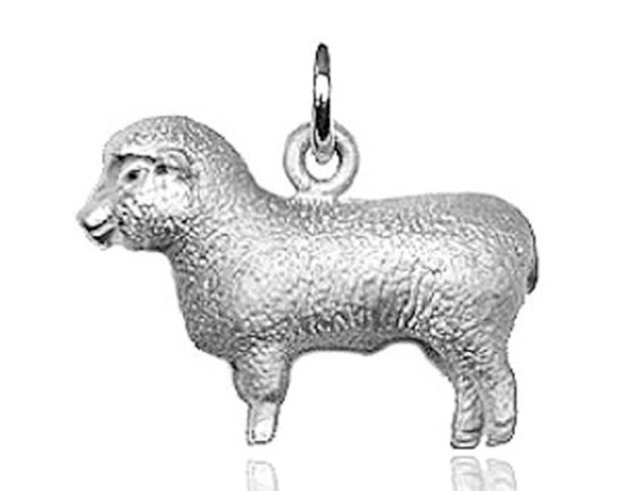 Sheep Charm .925 Sterling Silver Farm Animal - Etsy