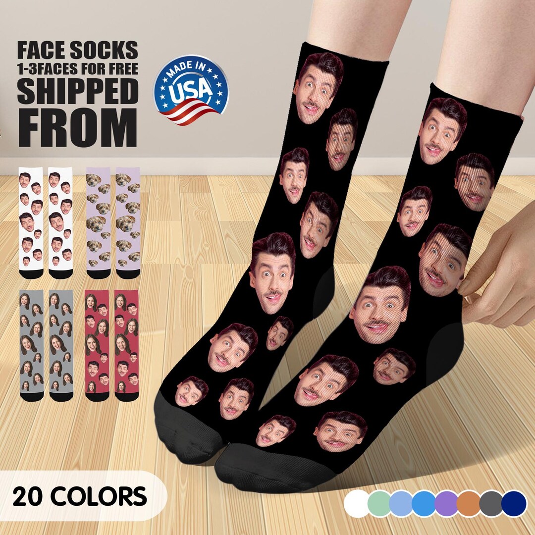 Personalized Photo Socks: Custom Face Socks for Dad/mom, Christmas Sock ...