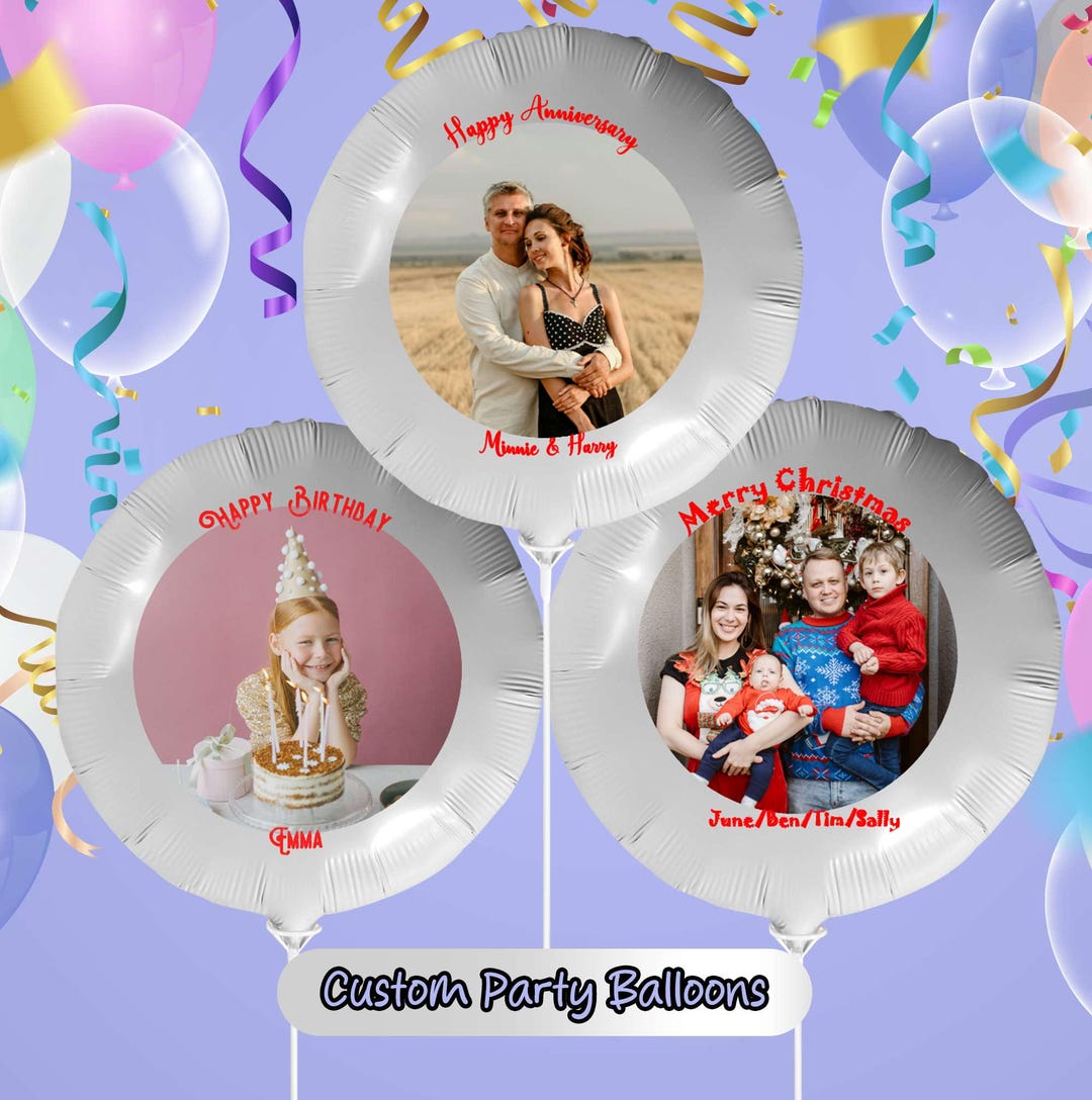 Custom Photo Balloons Personalized Foil Balloons With Photo Text ...