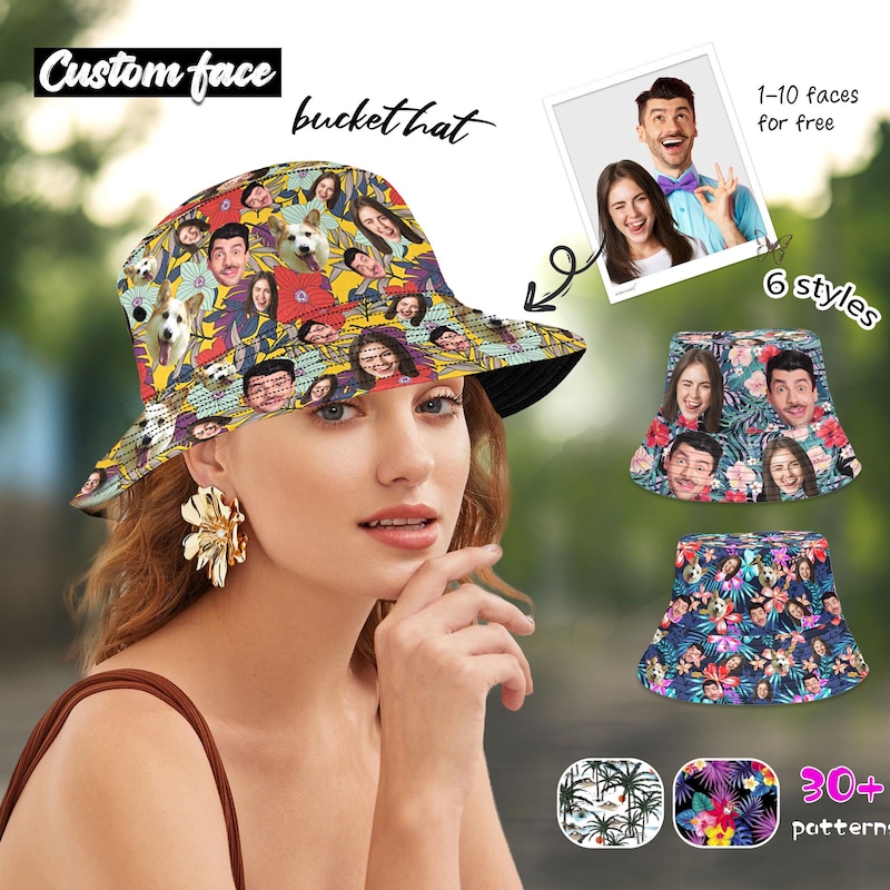 Bucket Hats Custom Face - Etsy