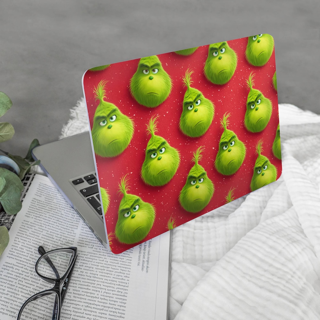 Grinch MacBook Case Christmas Pattern Laptop Skin, Cover for MacBook ...