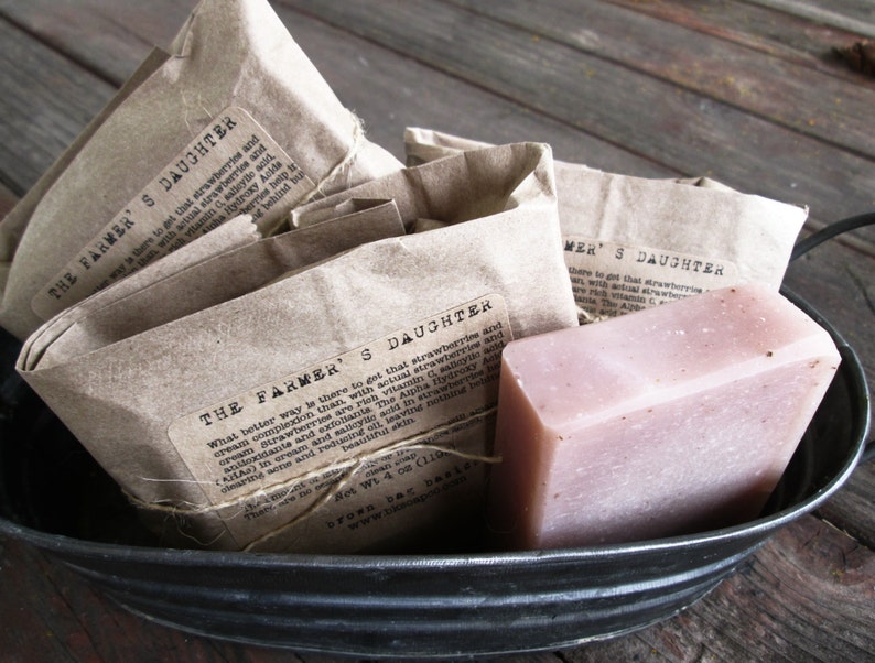 Organic Strawberry Soap THE Farmers Daughter-handmade - Etsy