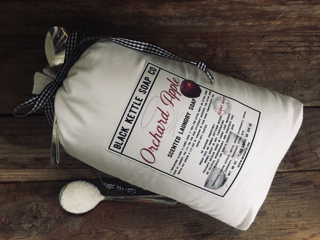 Laundry Soap ORCHARD APPLE - 5 Pound Cloth Bag Detergent - Etsy