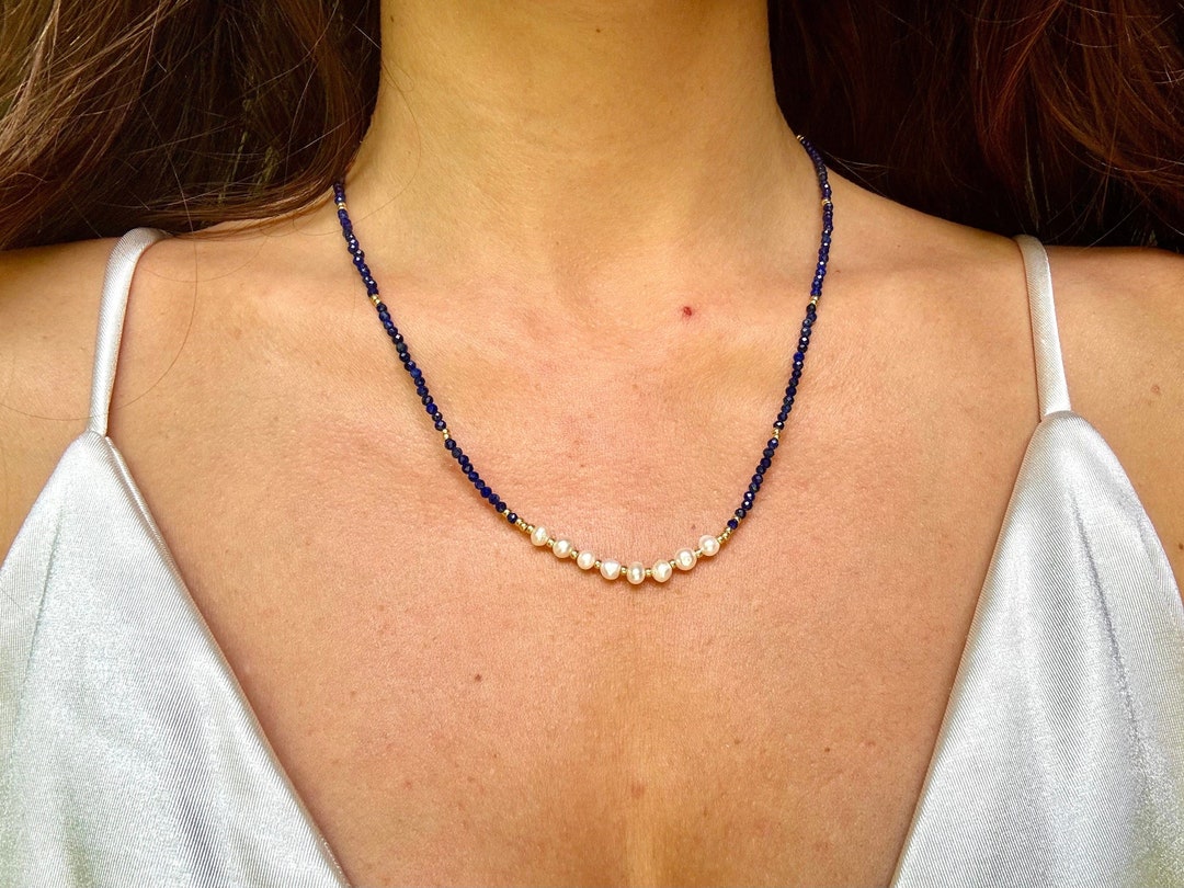 Healing Crystal December Birth Stone Necklace Genuine Freshwater White ...