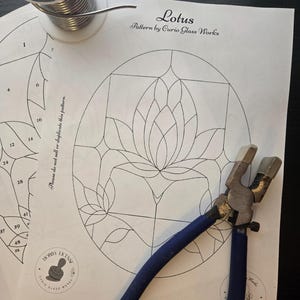 Lotus Stained Glass Pattern, Digital Download - Etsy