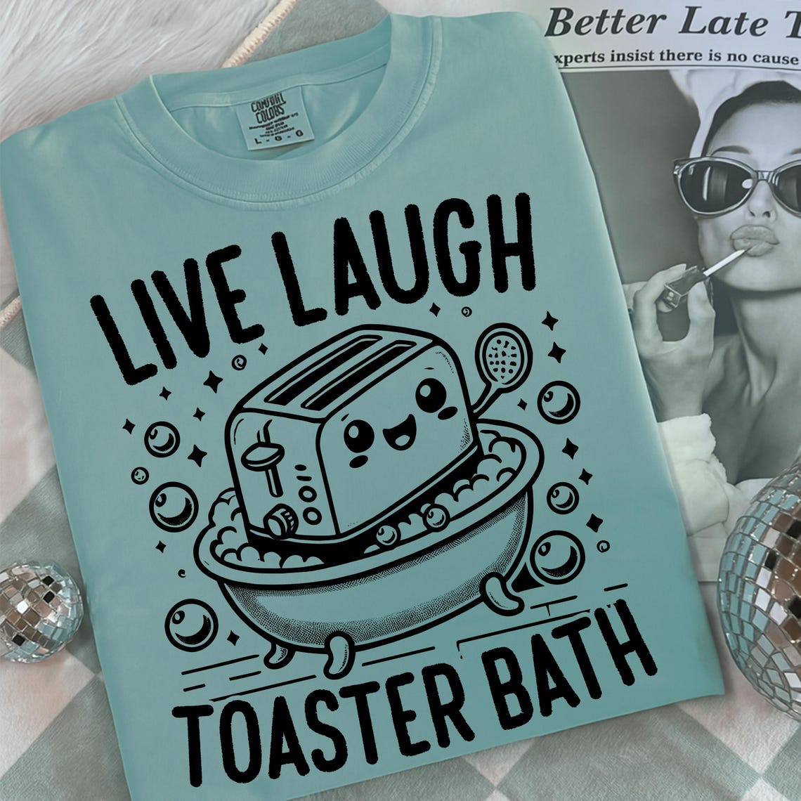 Live Laugh Toaster Bath Png, Bread Toast Bath Tub Svg, Funny Humorous ...